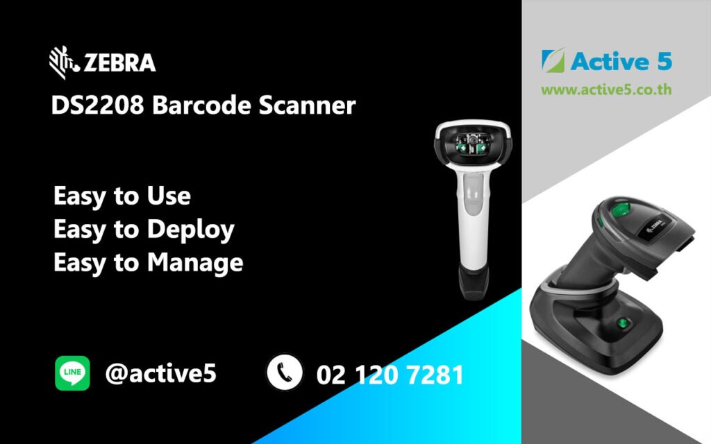 Zebra DS2208 Barcode Scanner - Active 5 Company, Label Printer, Barcode ...