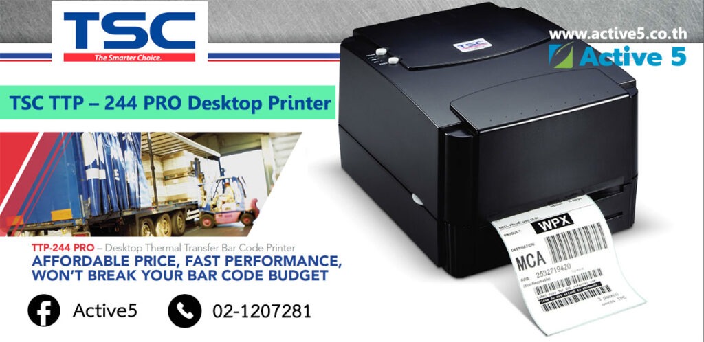 TTP 244PRO Desktop Printer - Active 5 Company, Label Printer, Barcode ...